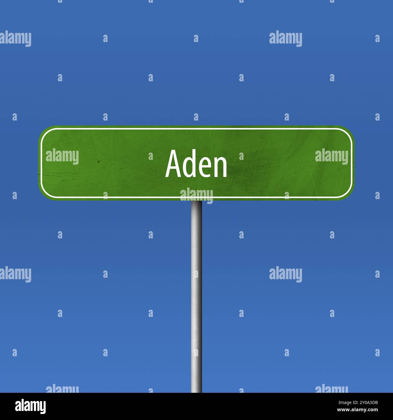 Aden, town sign, place name sign Stock Photo - Alamy