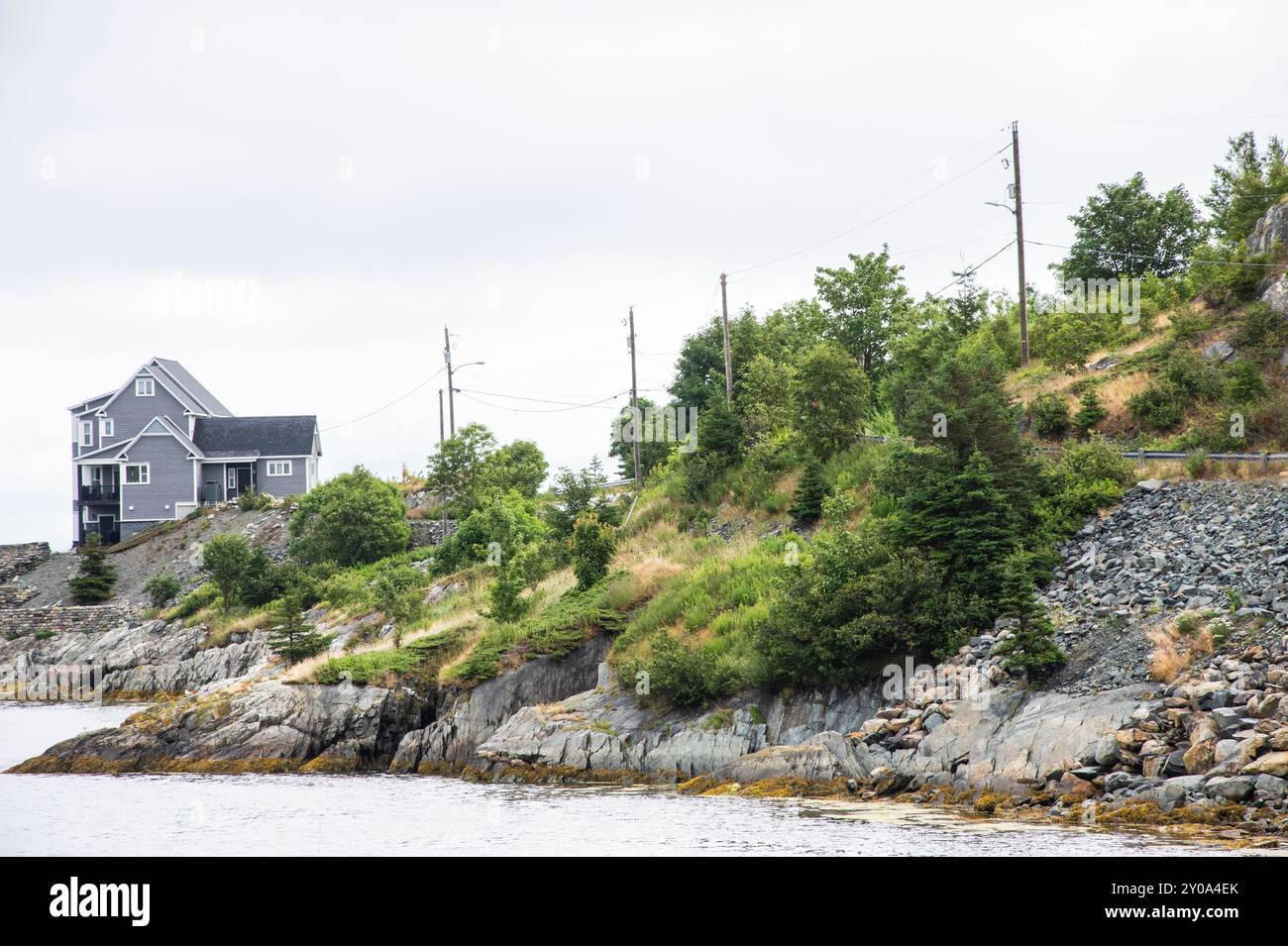 Waterfront house in Brigus, Newfoundland & Labrador, Canada Stock Photo ...
