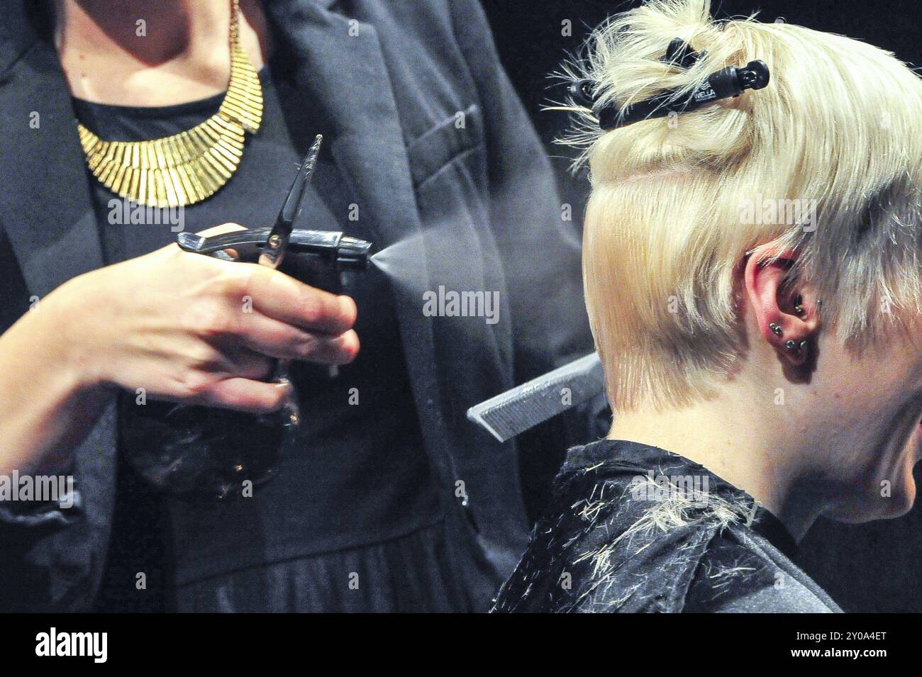 Details of a haircut Stock Photo - Alamy