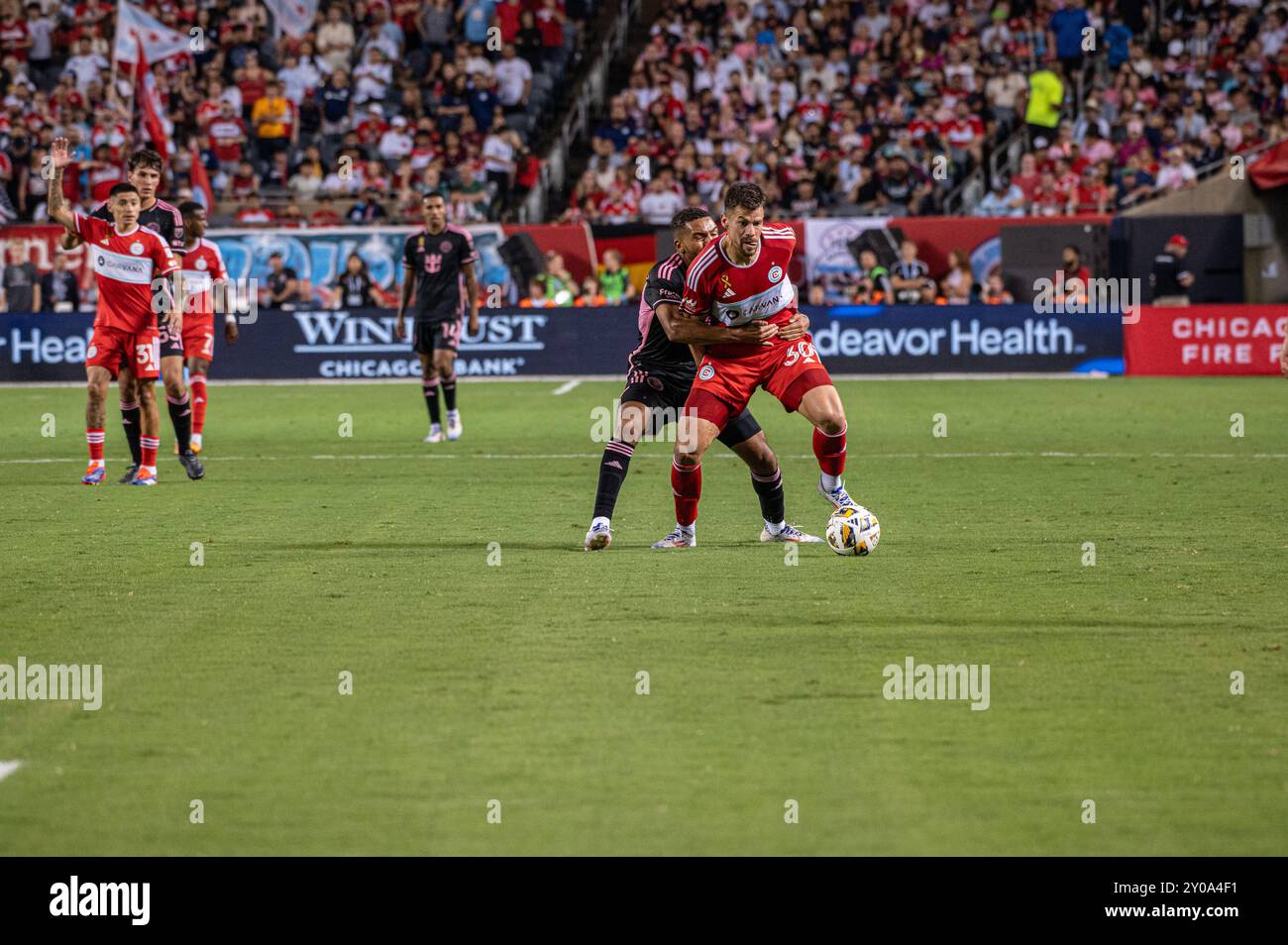 Soldier field chicago fire fans hi-res stock photography and images - Alamy