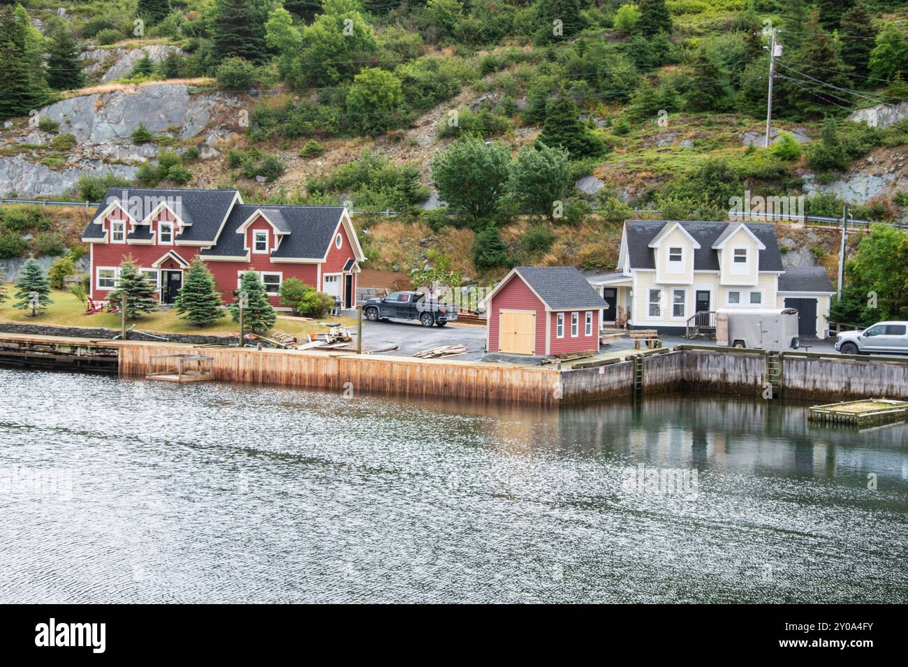 Waterfront homes in Brigus, Newfoundland & Labrador, Canada Stock Photo ...