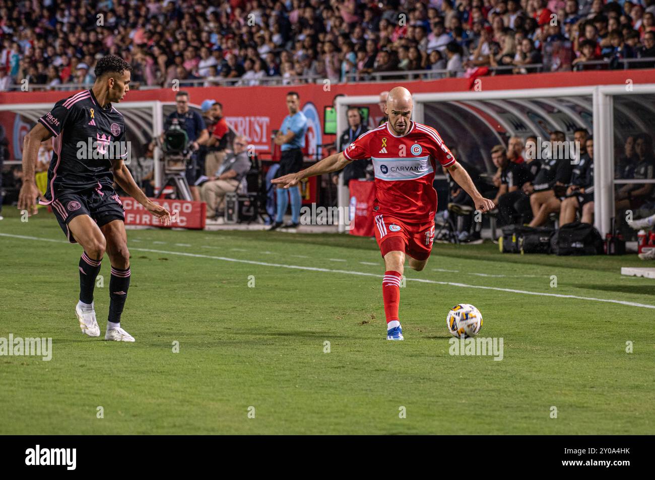 Soldier field chicago fire fans hi-res stock photography and images - Alamy