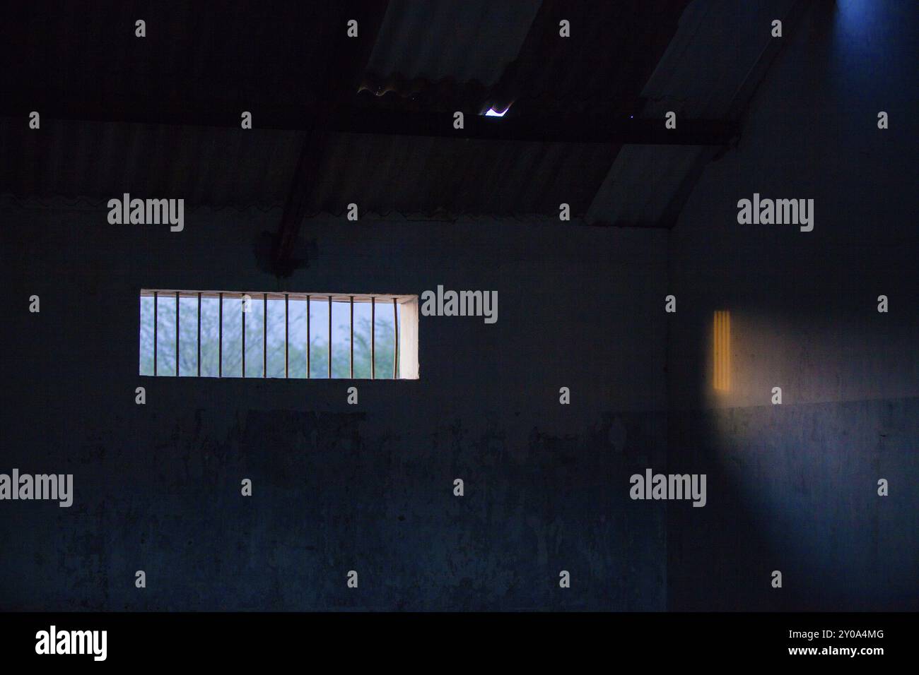 Bars in front of a prison window Stock Photo - Alamy