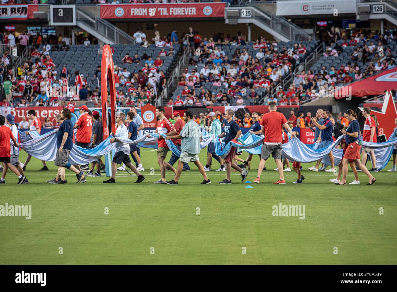 Soldier field chicago fire fans hi-res stock photography and images - Alamy
