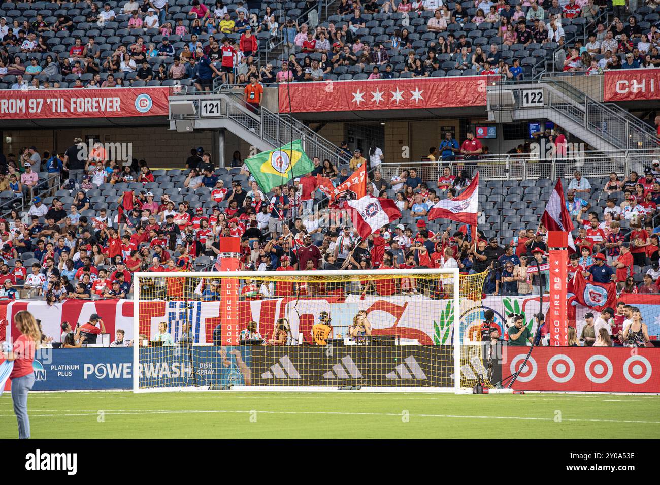 Soldier field chicago fire fans hi-res stock photography and images - Alamy