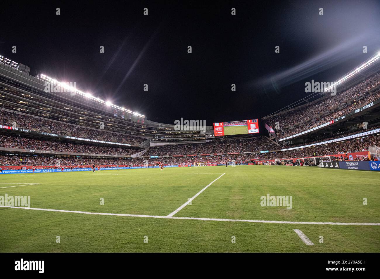Soldier field chicago fire fans hi-res stock photography and images - Alamy