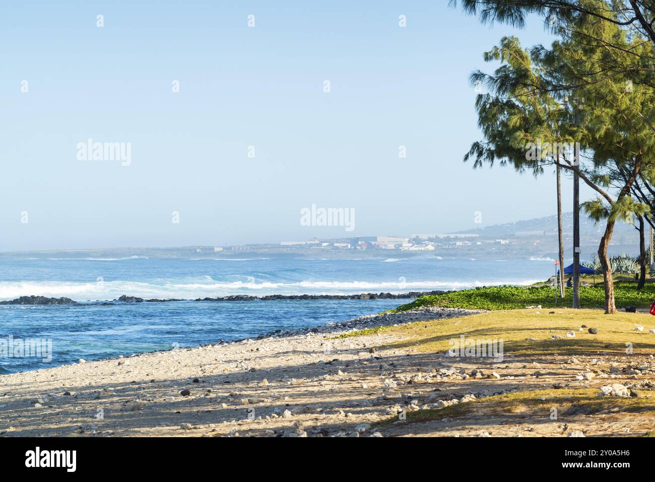 Beach of Saint Pierre at Reunion Island Stock Photo - Alamy