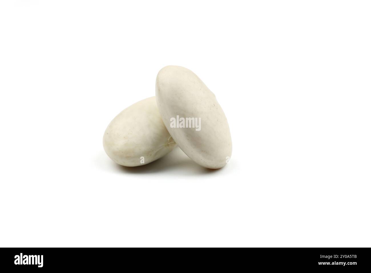 Falling beans collection isolated on white background. very close up ...