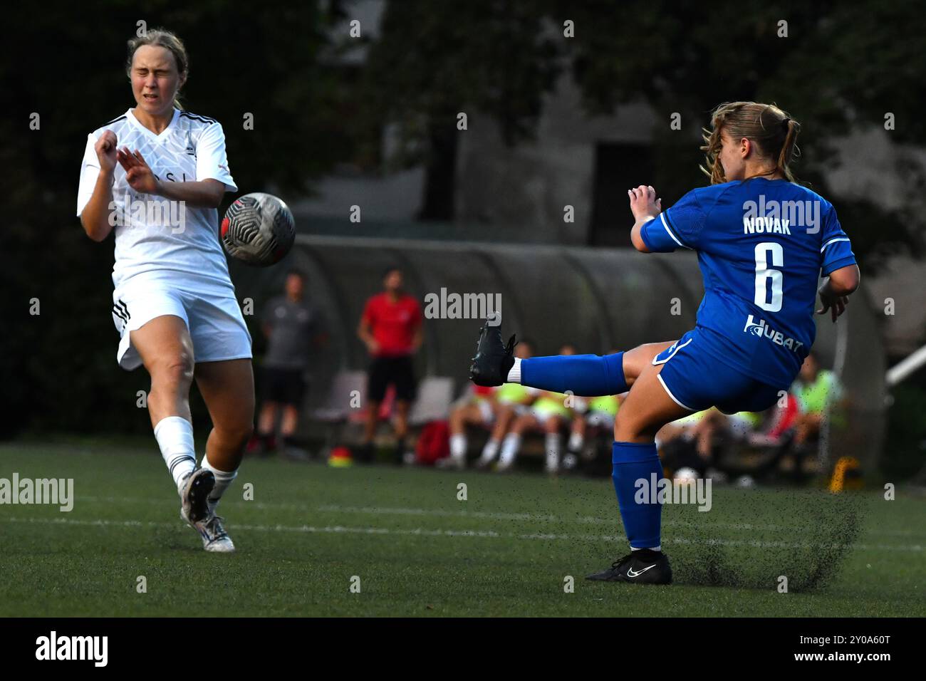 Ljubljana, Slovenia, September 1st 2024: Tara Novak of Krim Hubat (R ...