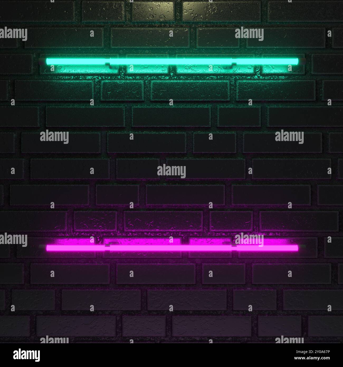 Abstract multi colored neon light lines. 3d illustration Stock Photo ...