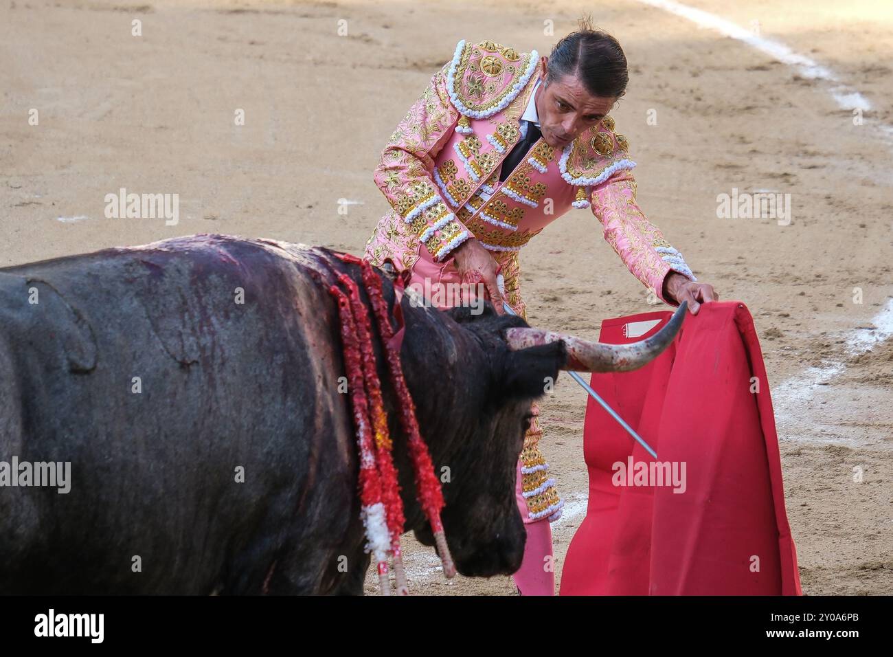 Bullfighter Sanchez Vara during the bullfight of Corrida de Toros in ...
