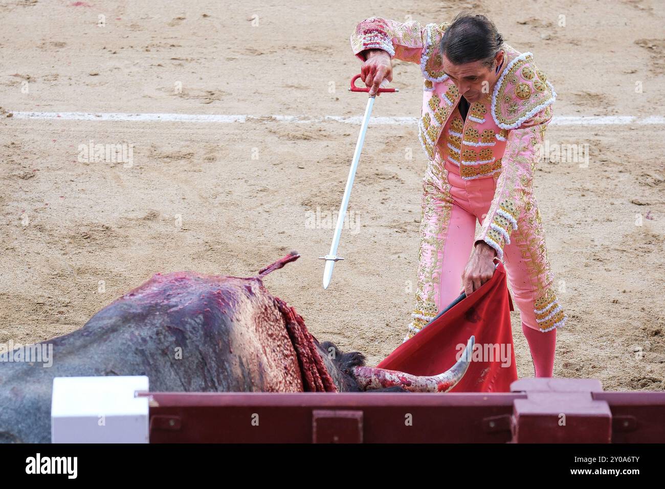 Bullfighter Sanchez Vara during the bullfight of Corrida de Toros in ...
