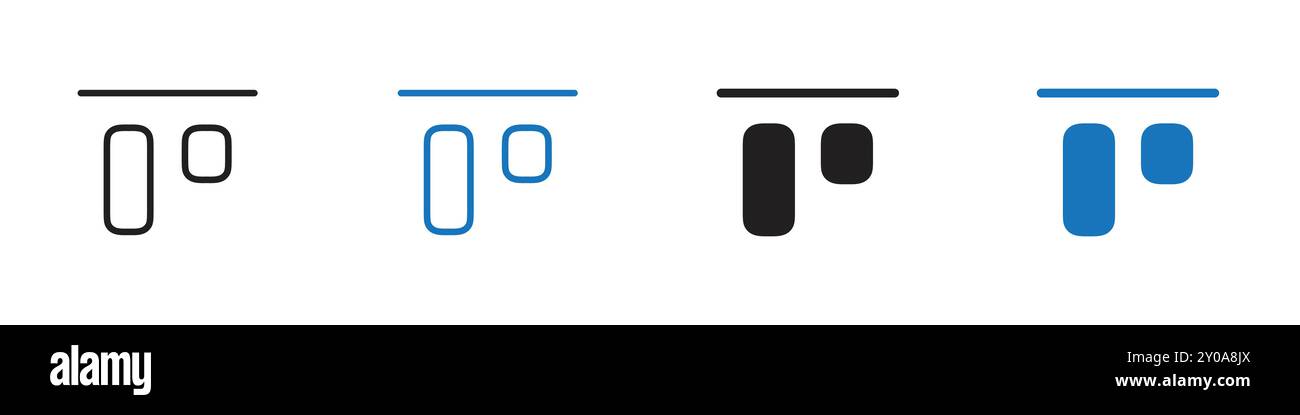 Align Icon Linear Vector Graphics Sign Or Symbol Set For Web App Ui Stock Vector Image And Art Alamy
