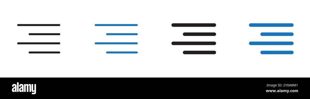 Align Icon Linear Vector Graphics Sign Or Symbol Set For Web App Ui Stock Vector Image And Art Alamy