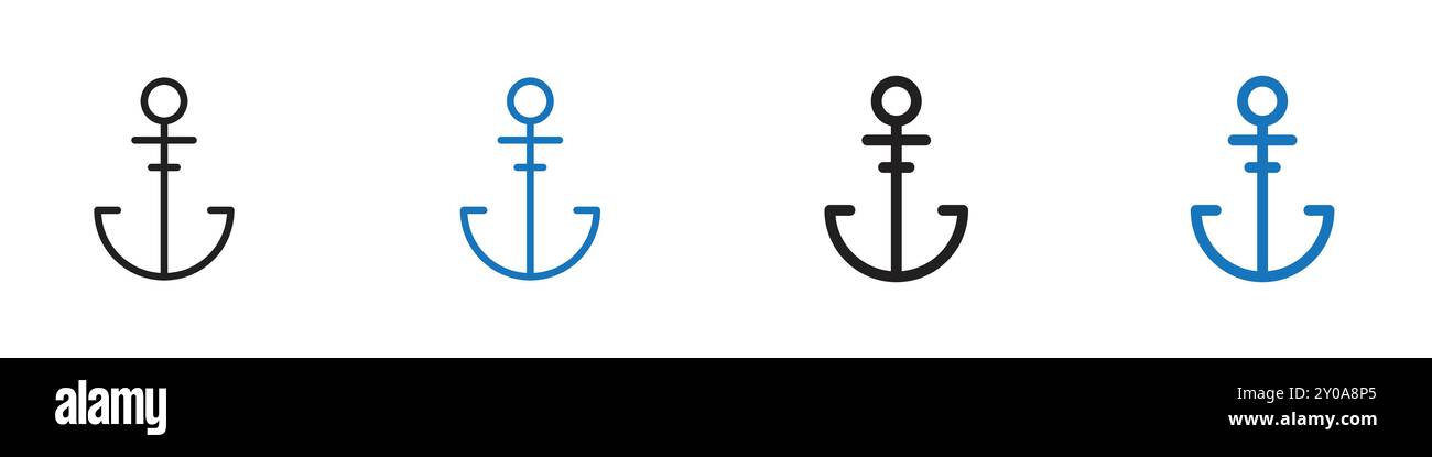 Anchor icon linear vector graphics sign or symbol set for web app ui Stock Vector Image & Art ...