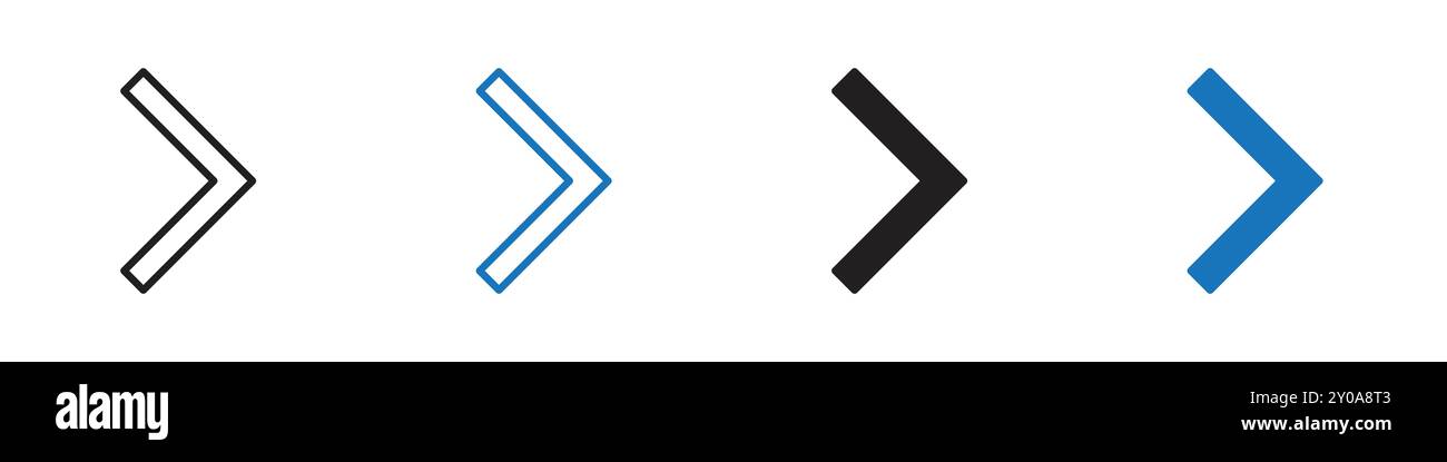 Arrow Icon Linear Vector Graphics Sign Or Symbol Set For Web App Ui Stock Vector Image And Art Alamy