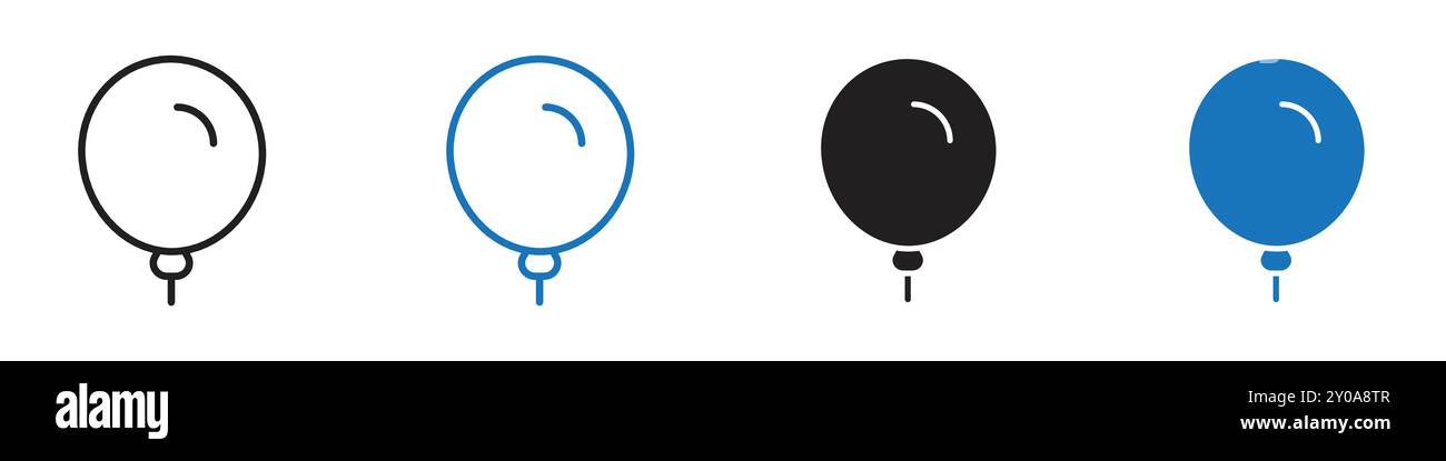 Balloon icon linear vector graphics sign or symbol set for web app ui Stock Vector Image & Art ...