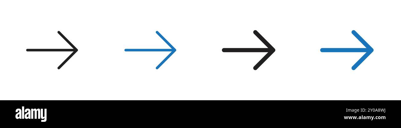 Arrow Icon Linear Vector Graphics Sign Or Symbol Set For Web App Ui Stock Vector Image And Art Alamy