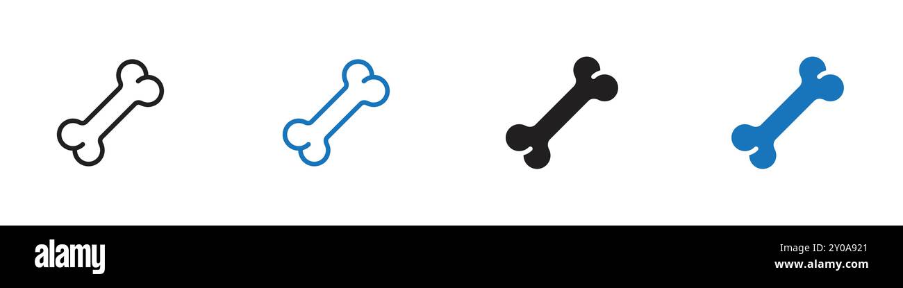 Bone icon linear vector graphics sign or symbol set for web app ui Stock Vector Image & Art - Alamy