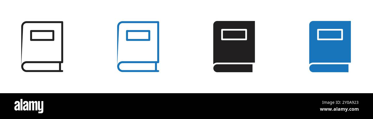 Book icon linear vector graphics sign or symbol set for web app ui Stock Vector Image & Art - Alamy
