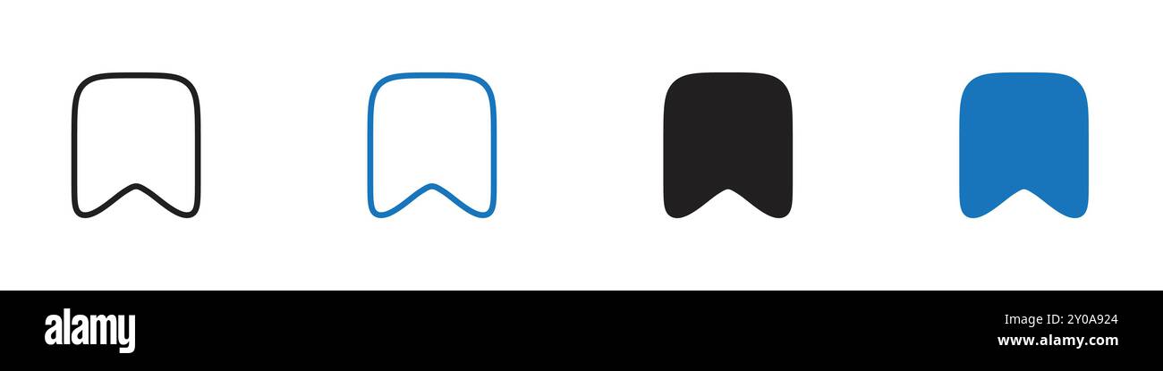 Bookmark icon linear vector graphics sign or symbol set for web app ui Stock Vector Image & Art ...