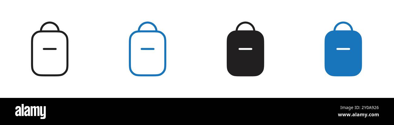 Bag pack icon linear vector graphics sign or symbol set for web app ui Stock Vector Image & Art ...