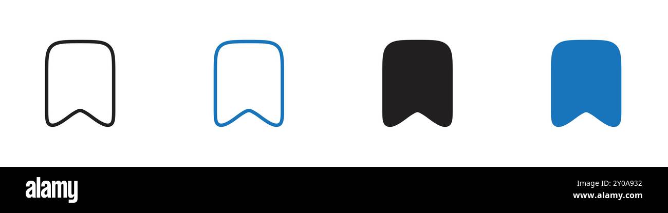 Bookmark Icon Linear Vector Graphics Sign Or Symbol Set For Web App Ui Stock Vector Image And Art