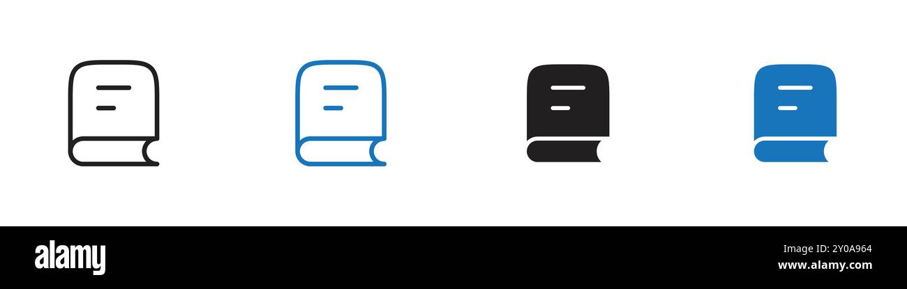 Book icon linear vector graphics sign or symbol set for web app ui Stock Vector Image & Art - Alamy