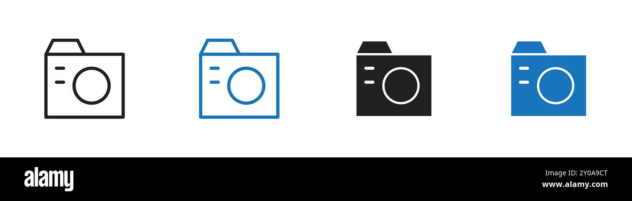 Camera icon linear vector graphics sign or symbol set for web app ui Stock Vector Image & Art ...