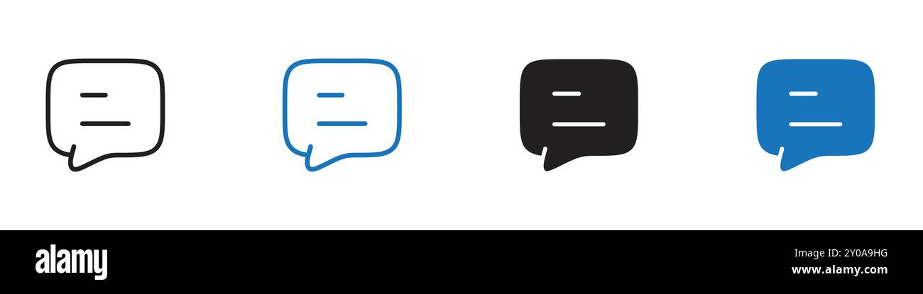 Chats icon linear vector graphics sign or symbol set for web app ui ...