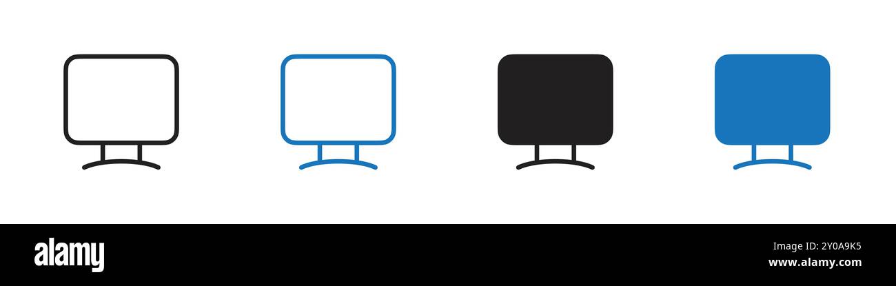 Computer Icon Linear Vector Graphics Sign Or Symbol Set For Web App Ui Stock Vector Image And Art