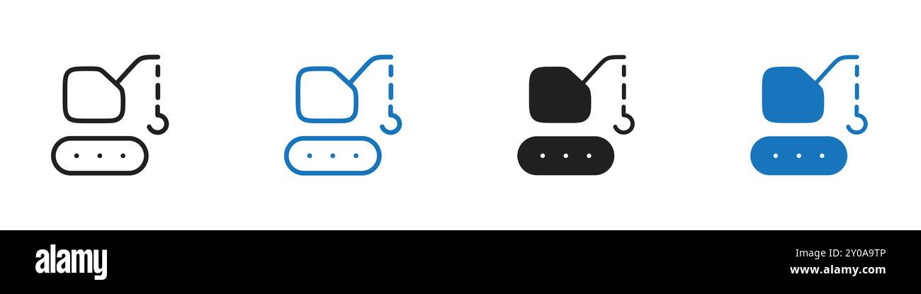 Crane icon linear vector graphics sign or symbol set for web app ui Stock Vector Image & Art - Alamy