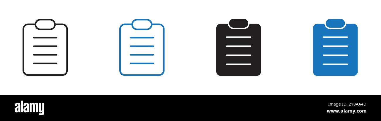 Clipboard Icon Linear Vector Graphics Sign Or Symbol Set For Web App Ui Stock Vector Image And Art