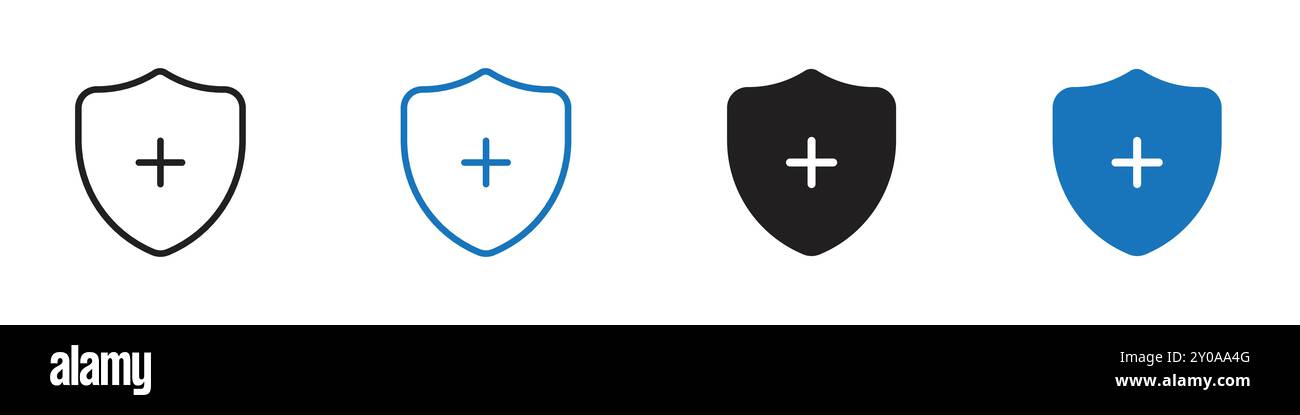 Health insurance icon linear vector graphics sign or symbol set for web ...