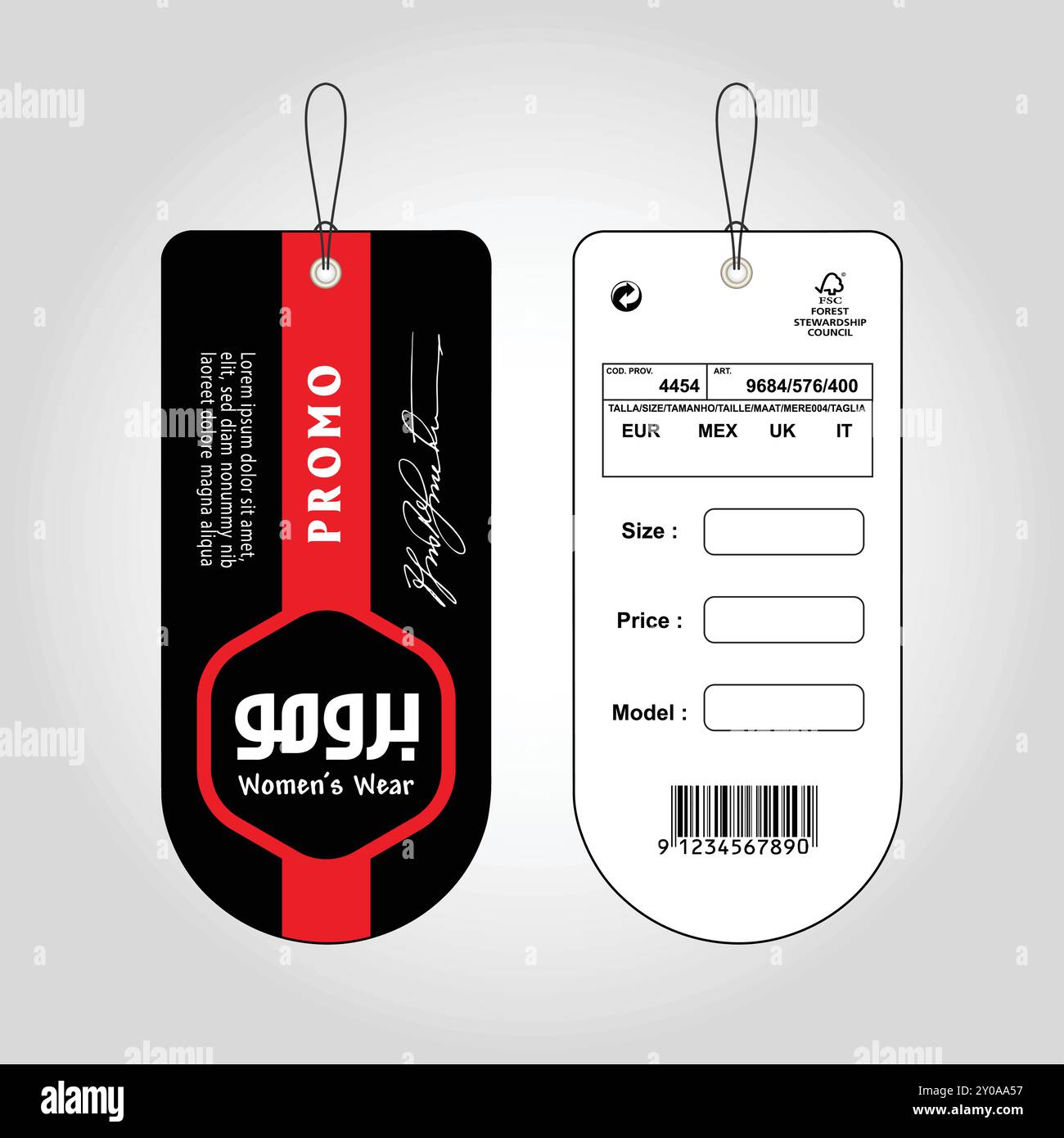 Premium Brand Hang Tags: Die-Cut Precision, Vector Perfection Stock ...