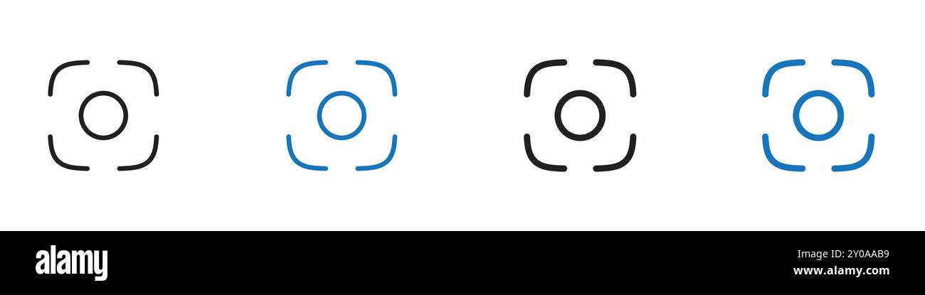 Focus icon linear vector graphics sign or symbol set for web app ui Stock Vector Image & Art - Alamy