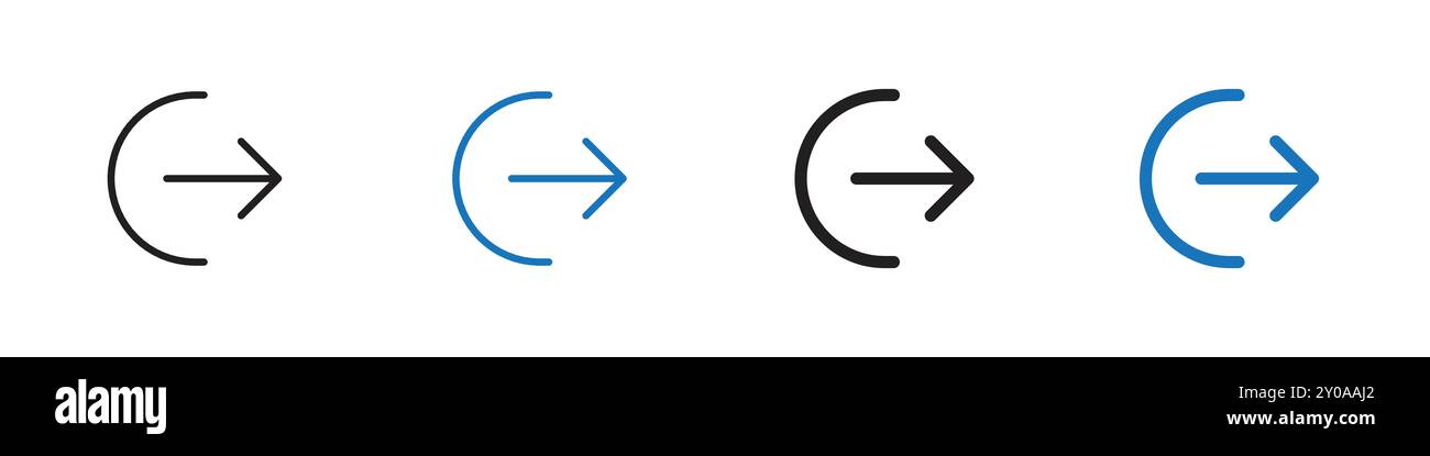 Logout icon linear vector graphics sign or symbol set for web app ui Stock Vector Image & Art ...