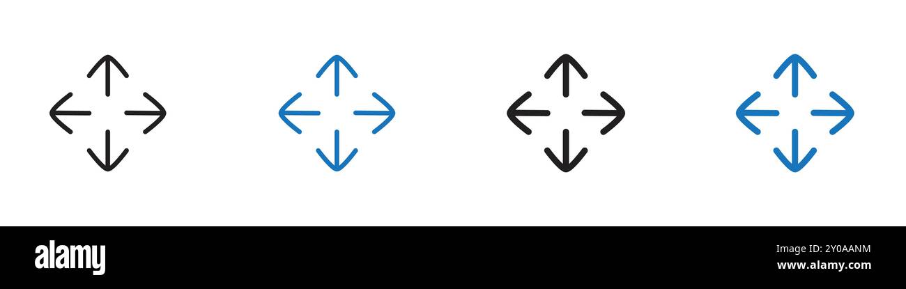 Move icon linear vector graphics sign or symbol set for web app ui Stock Vector Image & Art - Alamy