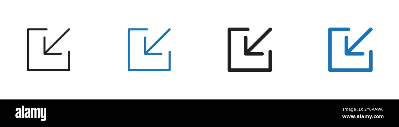 Internal Link Icon Linear Vector Graphics Sign Or Symbol Set For Web App Ui Stock Vector Image