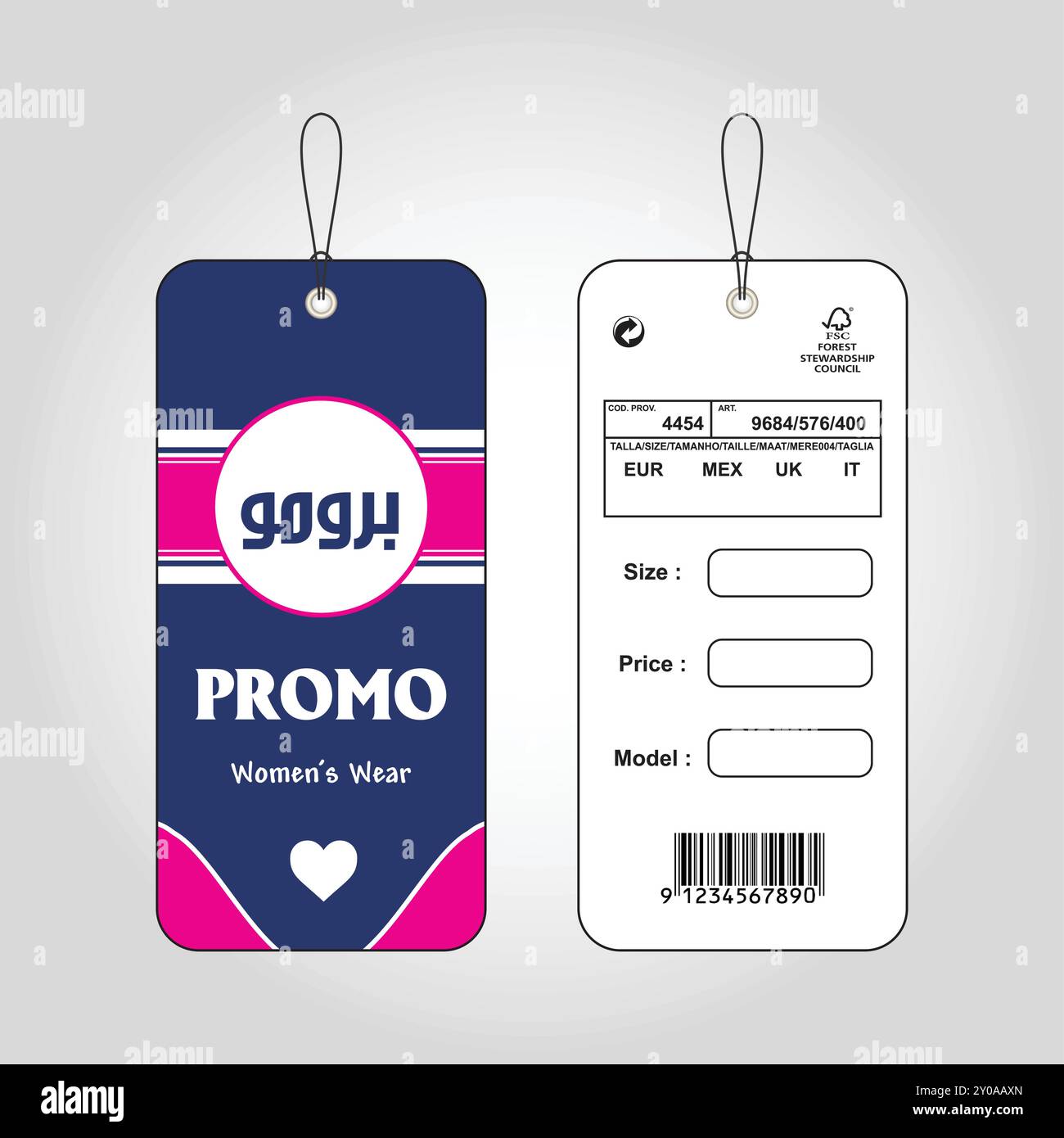 Premium Brand Hang Tags: Die-Cut Precision, Vector Perfection Stock ...
