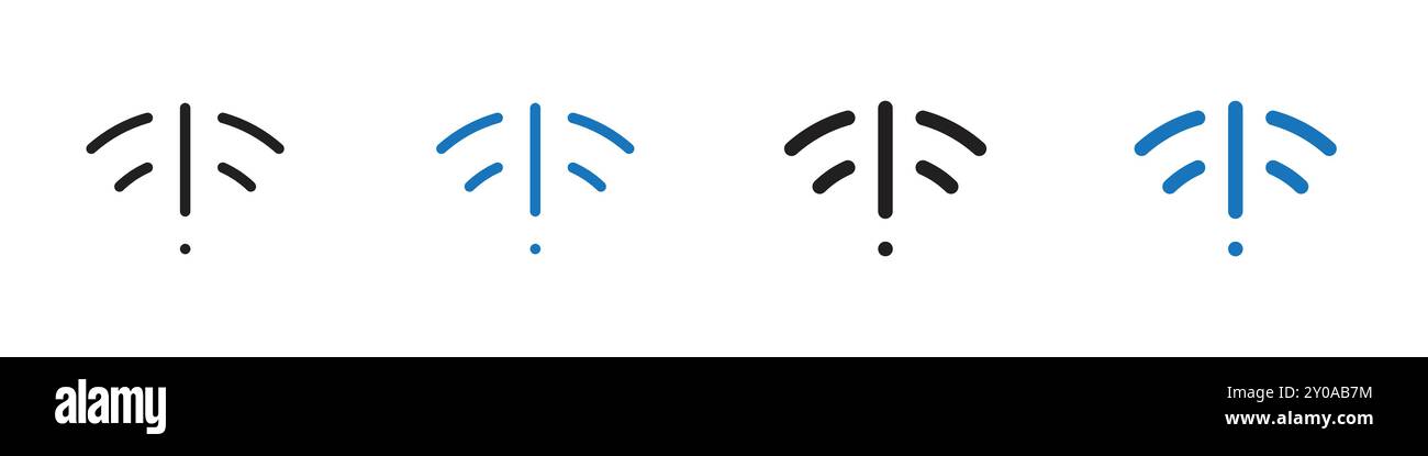 No Internet icon linear vector graphics sign or symbol set for web app ui Stock Vector Image ...