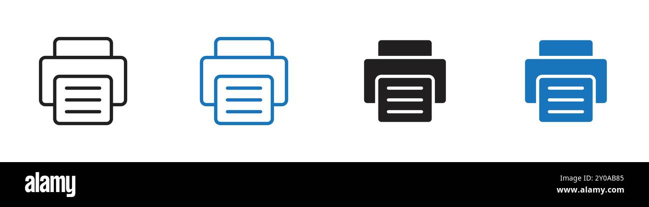 Printer icon linear vector graphics sign or symbol set for web app ui Stock Vector Image & Art ...