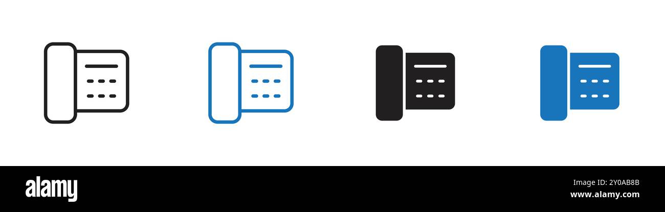 Telephone icon linear vector graphics sign or symbol set for web app ui Stock Vector Image & Art ...