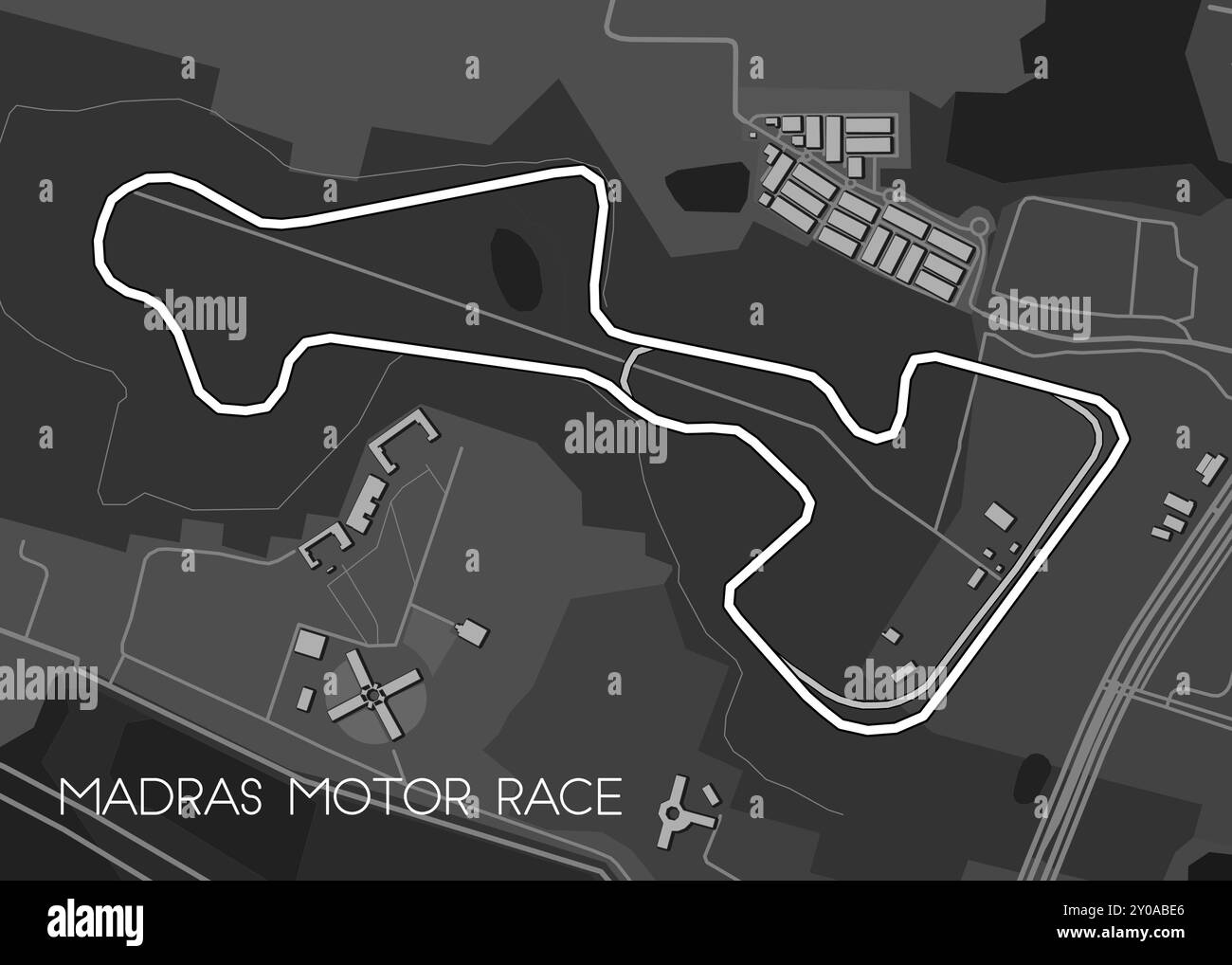 Madras Motor Race track map poster art Stock Vector Image & Art - Alamy