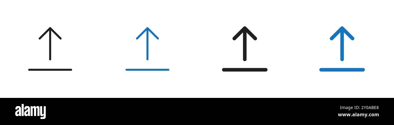 Upload Icon Linear Vector Graphics Sign Or Symbol Set For Web App Ui Stock Vector Image And Art