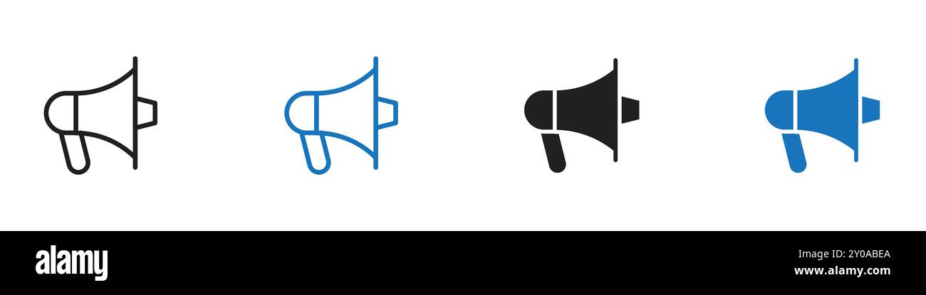 Speaker icon linear vector graphics sign or symbol set for web app ui Stock Vector Image & Art ...