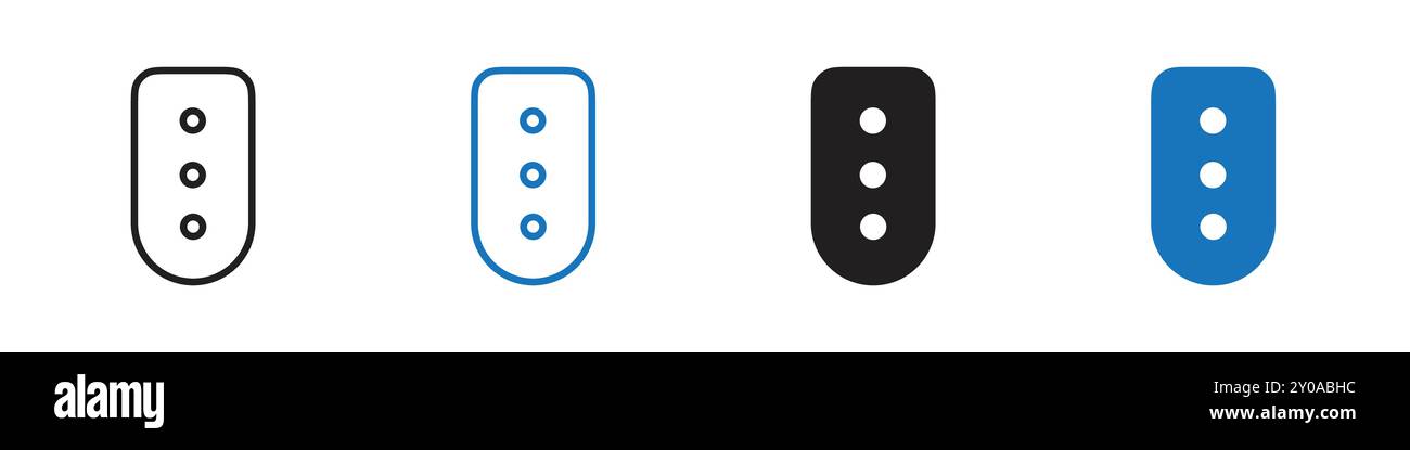 Traffic light icon linear vector graphics sign or symbol set for web app ui Stock Vector Image ...