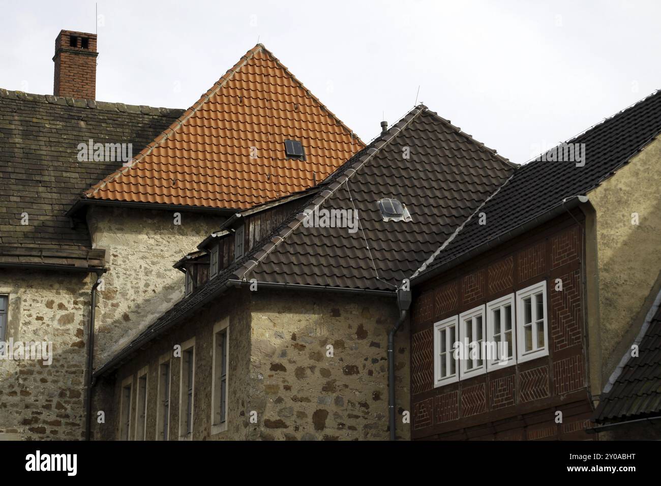 Sternberg Castle (roofs Stock Photo - Alamy