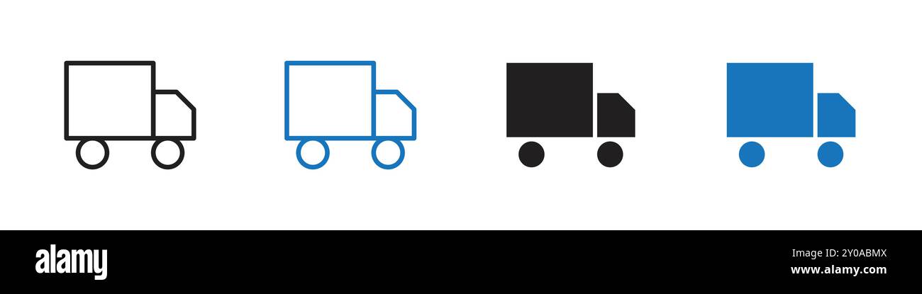 Truck icon linear vector graphics sign or symbol set for web app ui Stock Vector Image & Art - Alamy