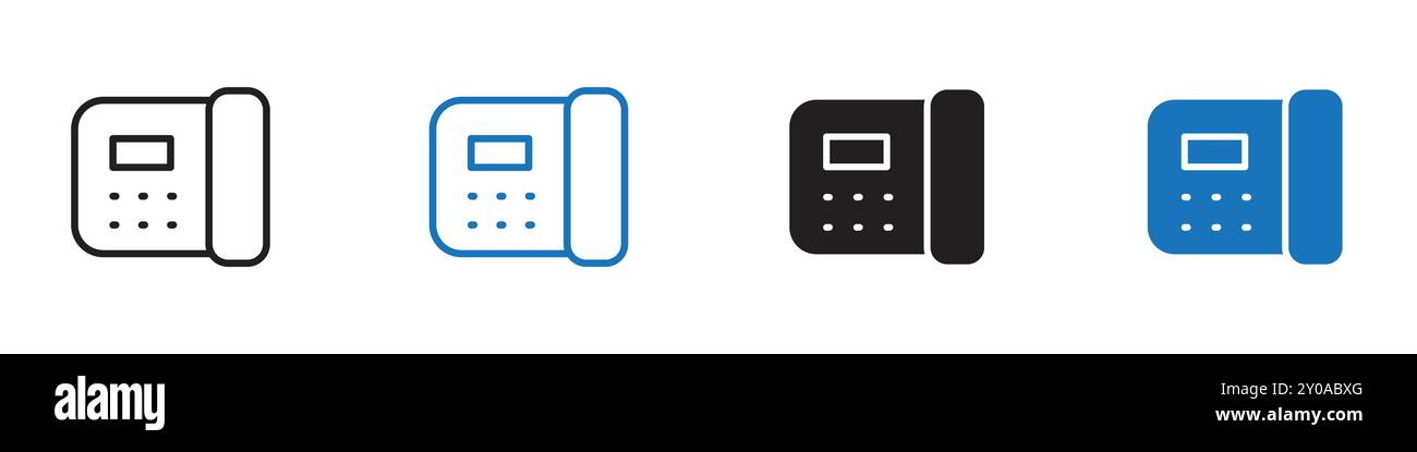 Telephone icon linear vector graphics sign or symbol set for web app ui Stock Vector Image & Art ...